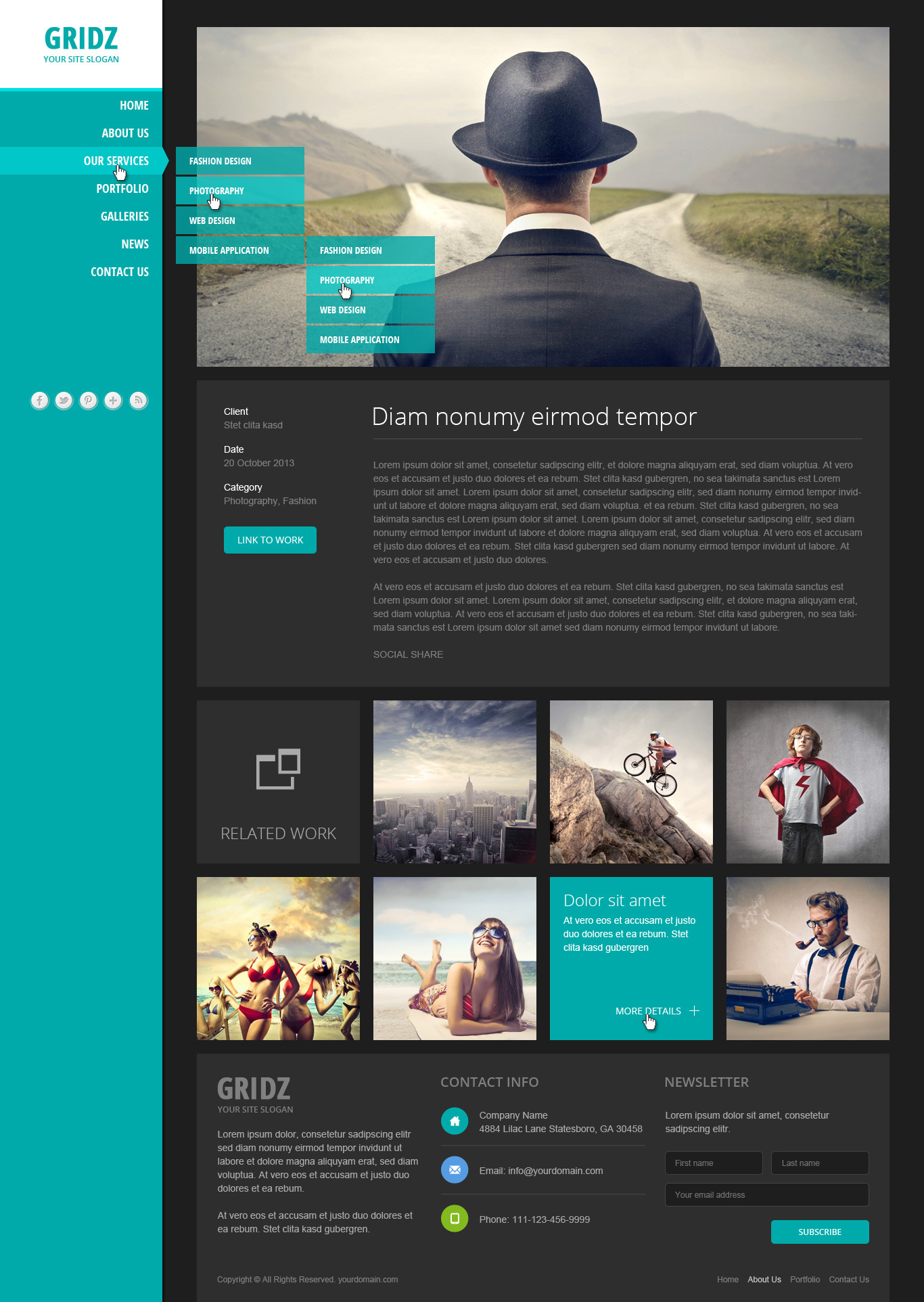 Gridz - Responsive HTML5 Template by pophonic | ThemeForest